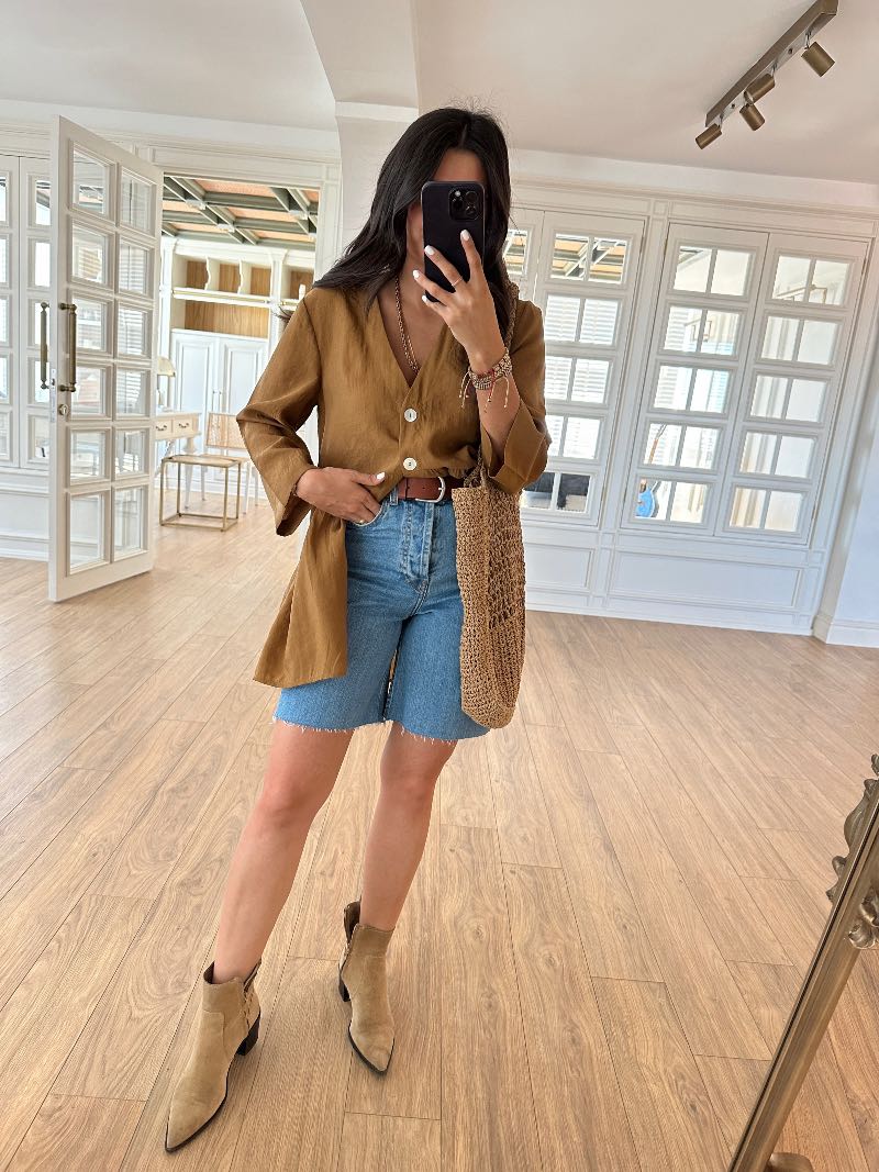 Unbrace Bermuda Mavi Jean Şort – Pelin Şenoğlu